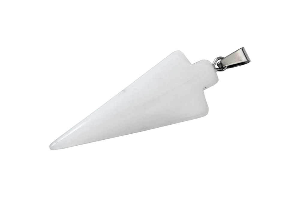 Pandantiv lance Jad Alb 40mm